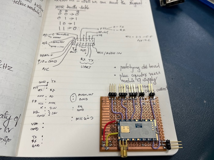 afsk/fm 1200 bps transceiver module testing, rf harmonic suppression ...